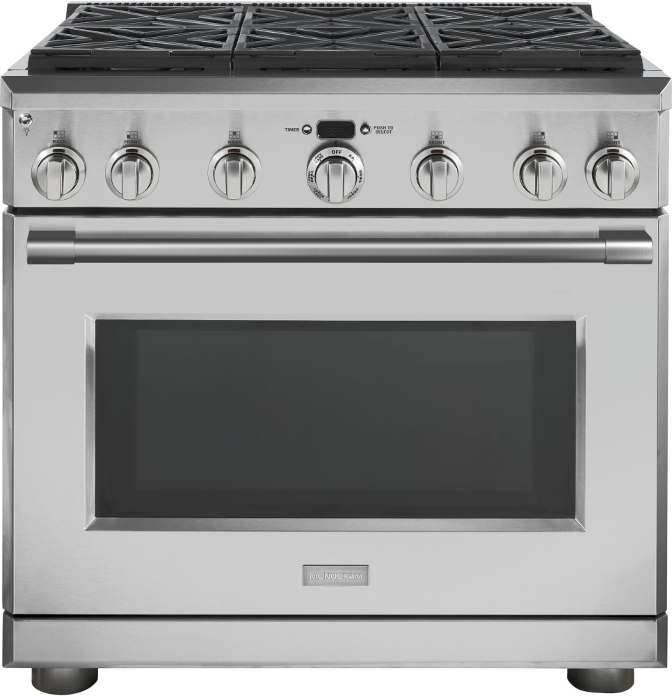 Monogram ZGP366LNSS 36 Inch Freestanding Professional Gas Range with 6 ...