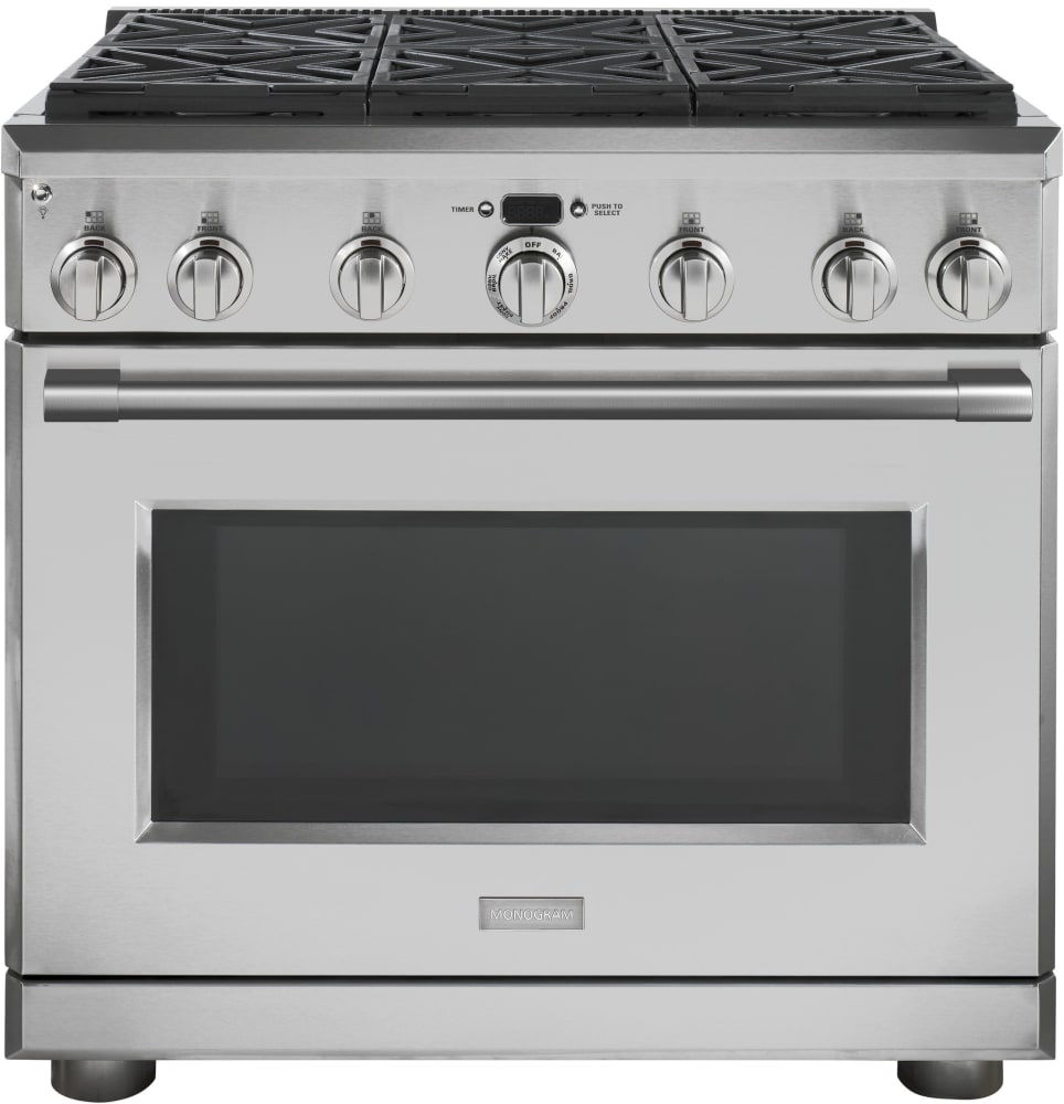 Monogram ZGP366NNSS 36 Inch Freestanding Professional Gas Range with 6 ...