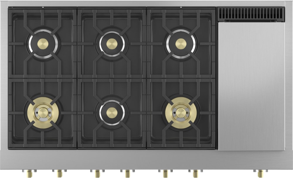 Monogram ZGU486NDTSS 48 Inch Slide-In Professional Gas Rangetop with 6 ...