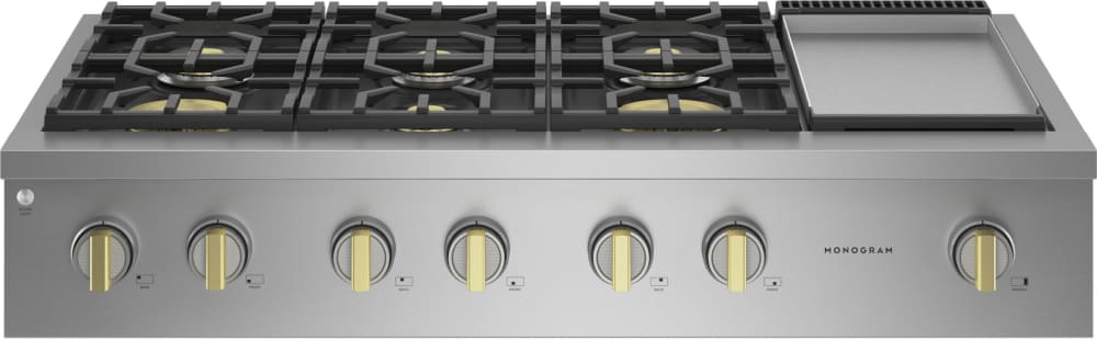 Monogram ZGU486NDTSS 48 Inch Slide-In Professional Gas Rangetop with 6 ...