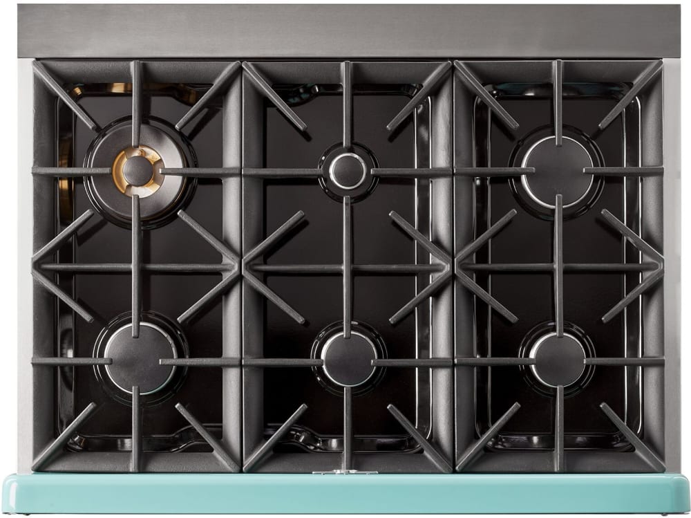 Unique Appliances UGP36CRT 36 Inch Freestanding Retro Gas Range with 6 ...