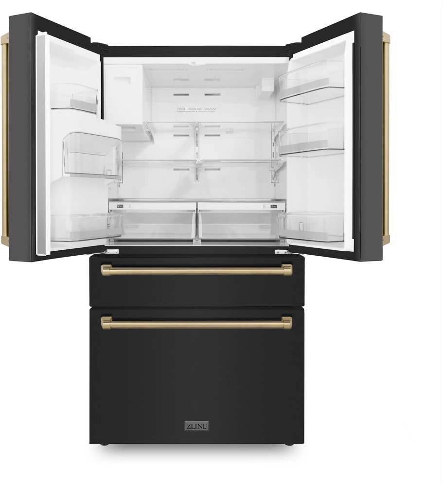ZLINE RFMZW36BSCB 36 Inch Counter-Depth 4-Door French Door Refrigerator ...