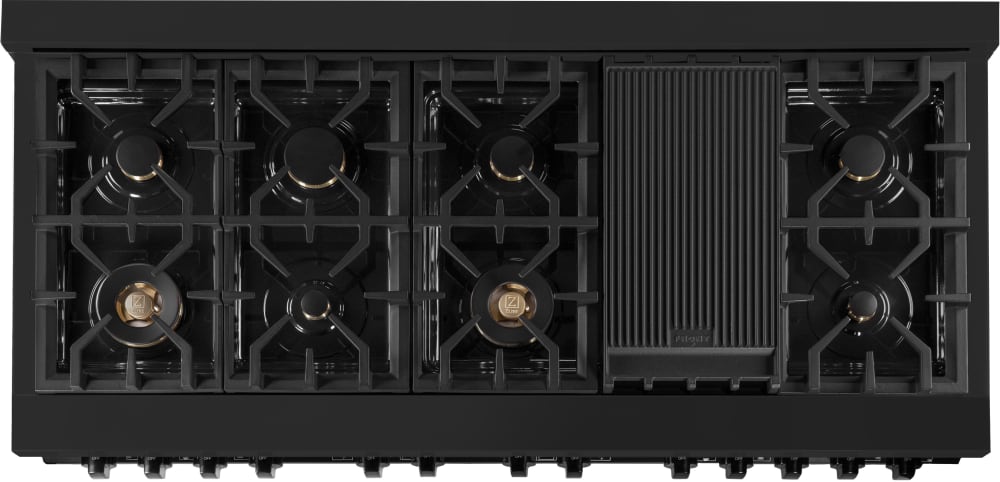 ZLINE RAB60 60 Inch Freestanding Dual Fuel Range with 9 Sealed Brass ...