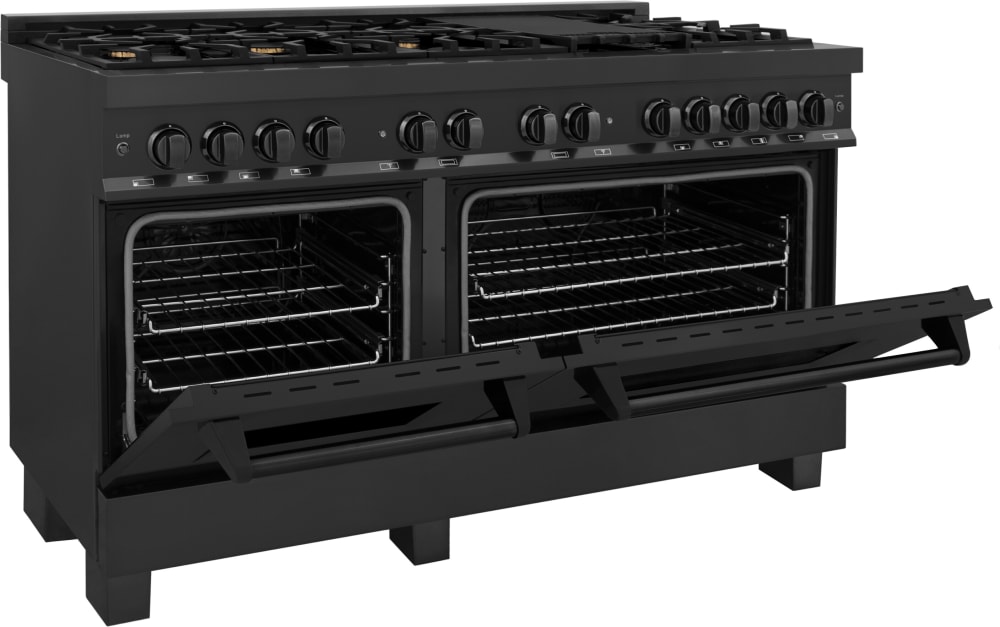 ZLINE RAB60 60 Inch Freestanding Dual Fuel Range with 9 Sealed Brass ...