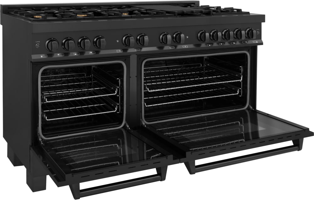 ZLINE RAB60 60 Inch Freestanding Dual Fuel Range with 9 Sealed Brass ...