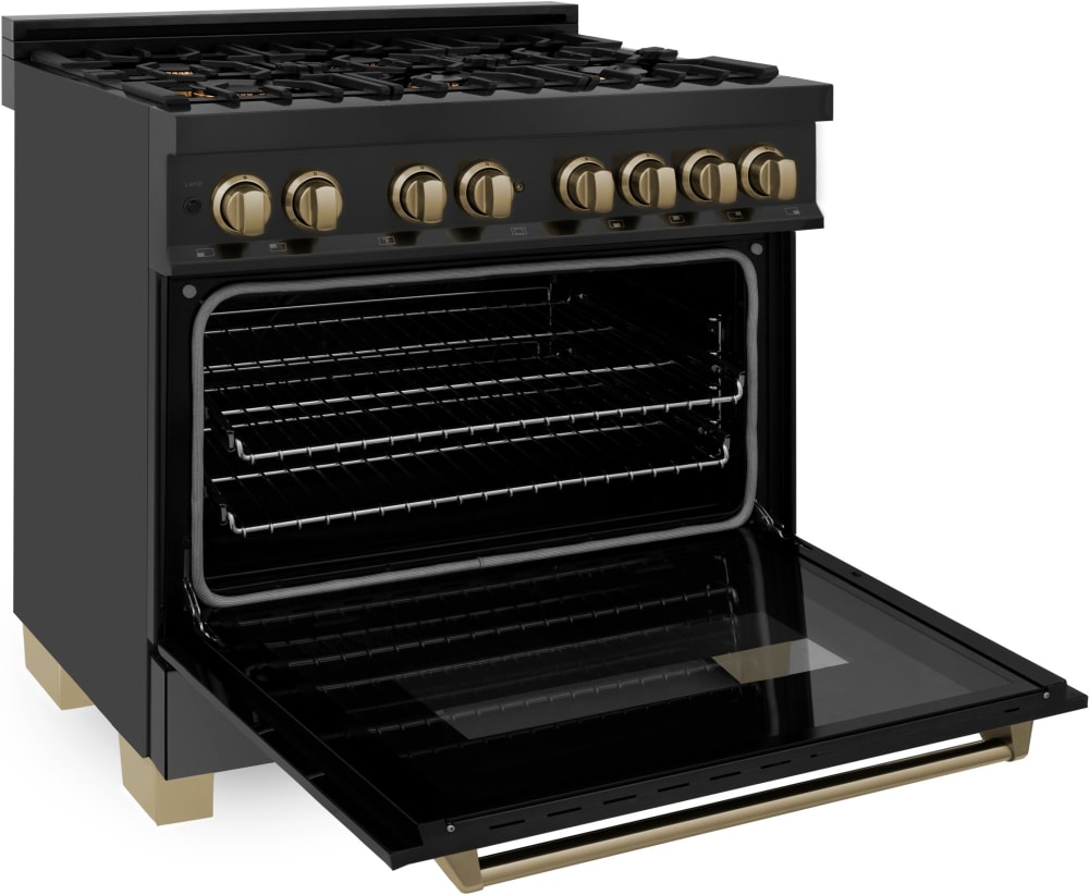 ZLINE RABZ36CB 36 Inch Autograph Edition Dual Fuel Range with 6 Italian ...