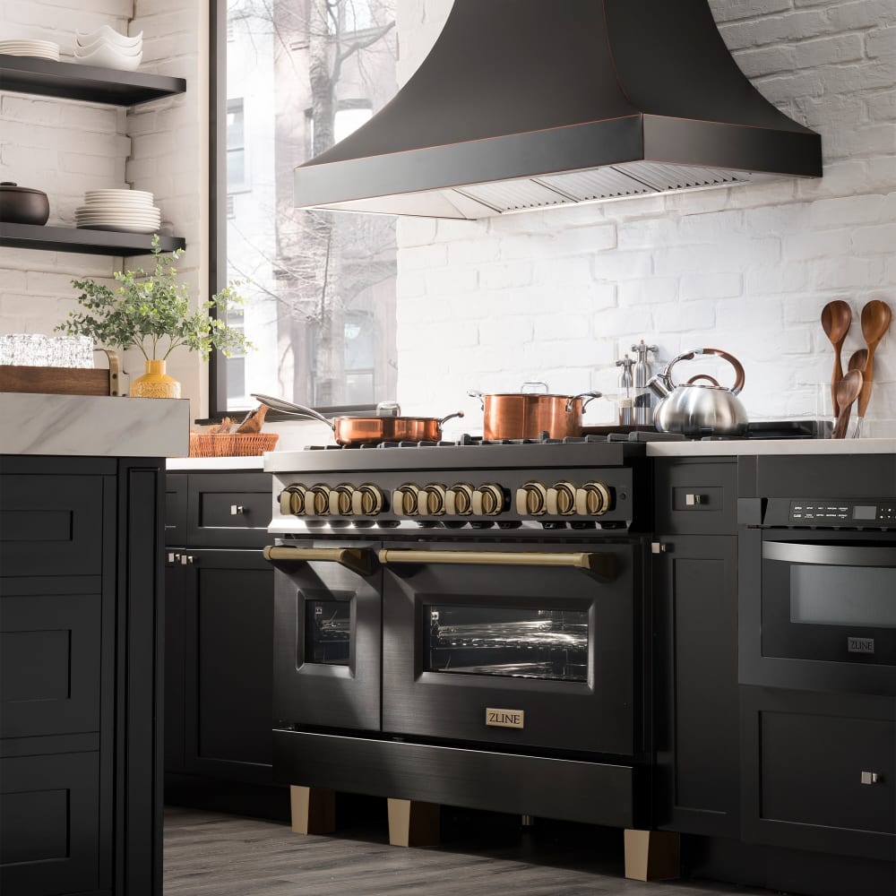 ZLINE RABZ48CB 48 Inch Autograph Edition Dual Fuel Range with 7 Italian ...