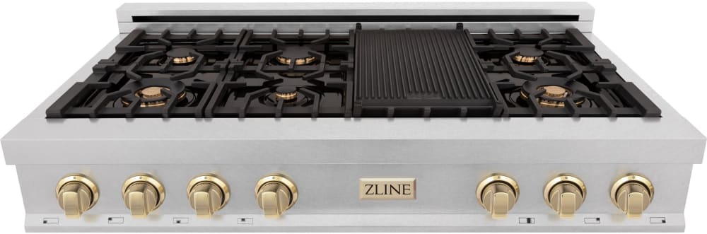 ZLINE RTSZ48G 48 Inch Gas Rangetop with 7 Sealed Burners, 18,000 BTU ...