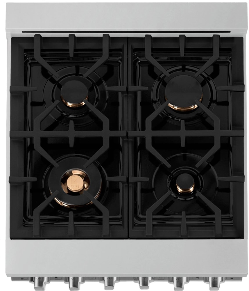 ZLINE RGBR24 24 Inch Freestanding Gas Range with 4 Italian Sealed ...