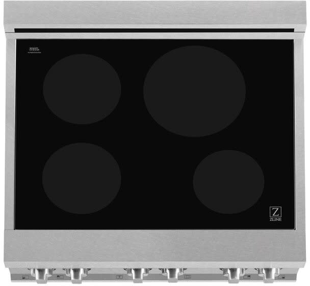 ZLINE RAINDSSN30 30 Inch Freestanding Induction Range with 4 Radiant ...
