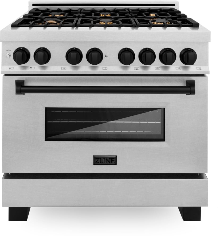 ZLINE RASZSN36MB 36 Inch Autograph Edition Dual Fuel Range with 6 ...