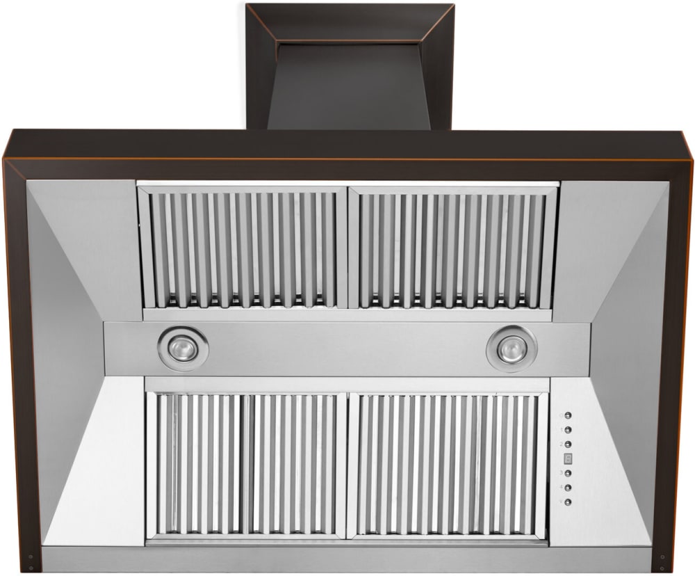 ZLINE 8632B36 Designer Series Wall Mount Range Hood with 4-Fan Speed ...