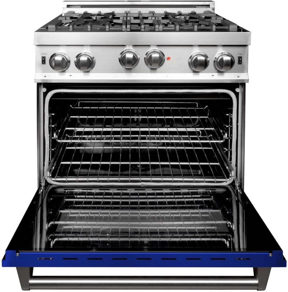 ZLINE RABG30 30 Inch Freestanding Professional Dual Fuel Range with 4 ...