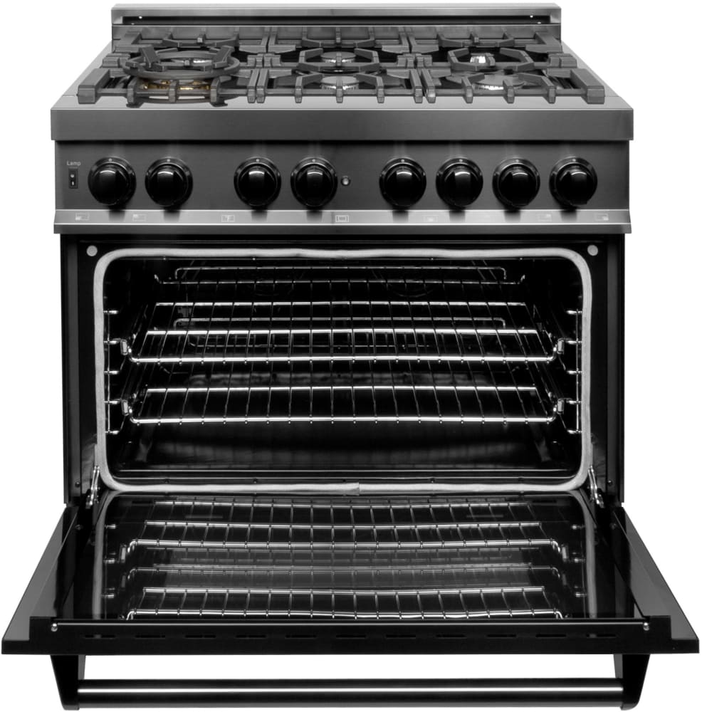 ZLINE RAB36 36 Inch Freestanding Dual Fuel Range with 6-Sealed Italian ...