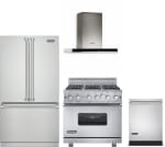 Viking RVRF3361SS 36 Inch Counter Depth French Door Refrigerator with ...