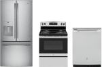 GE GFE24JSKSS 33 Inch French Door Refrigerator with Turbo Cool, Tall ...