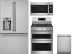 Cafe CGB550P2MS1 30 Inch Freestanding Double Oven Gas Range with True ...