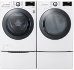 LG DLEX3900W 27 Inch Electric Dryer with TurboSteam™ Technology, Sensor ...