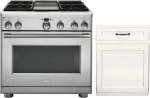 Monogram ZGP364LDNSS 36 Inch Freestanding Professional Gas Range with 4 ...