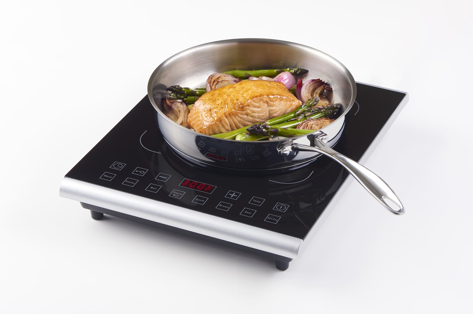 Fagor 670041900 Black Portable Induction Pro Cooktop with 8 Quick ...