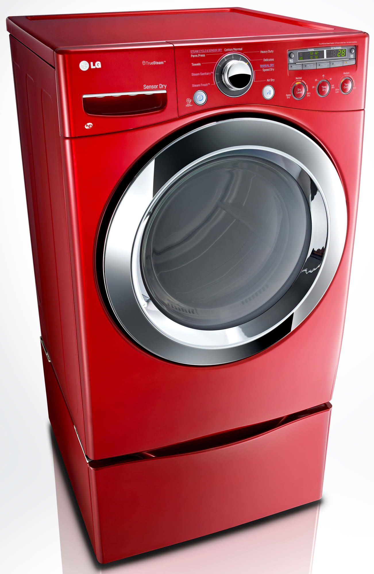 LG DLEX3250R 27 Inch Front-Load Electric Dryer with 7.3 cu. ft ...