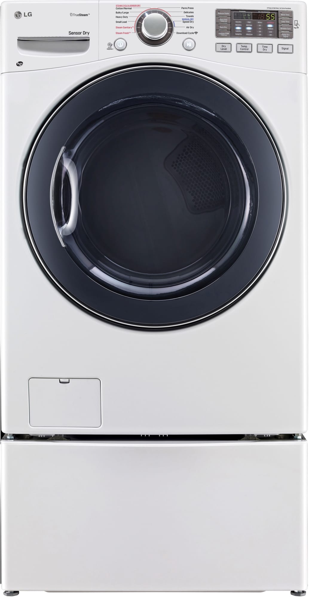 LG DLEX3570W 27 Inch Electric Dryer with TrueSteam™, FlowSense ...