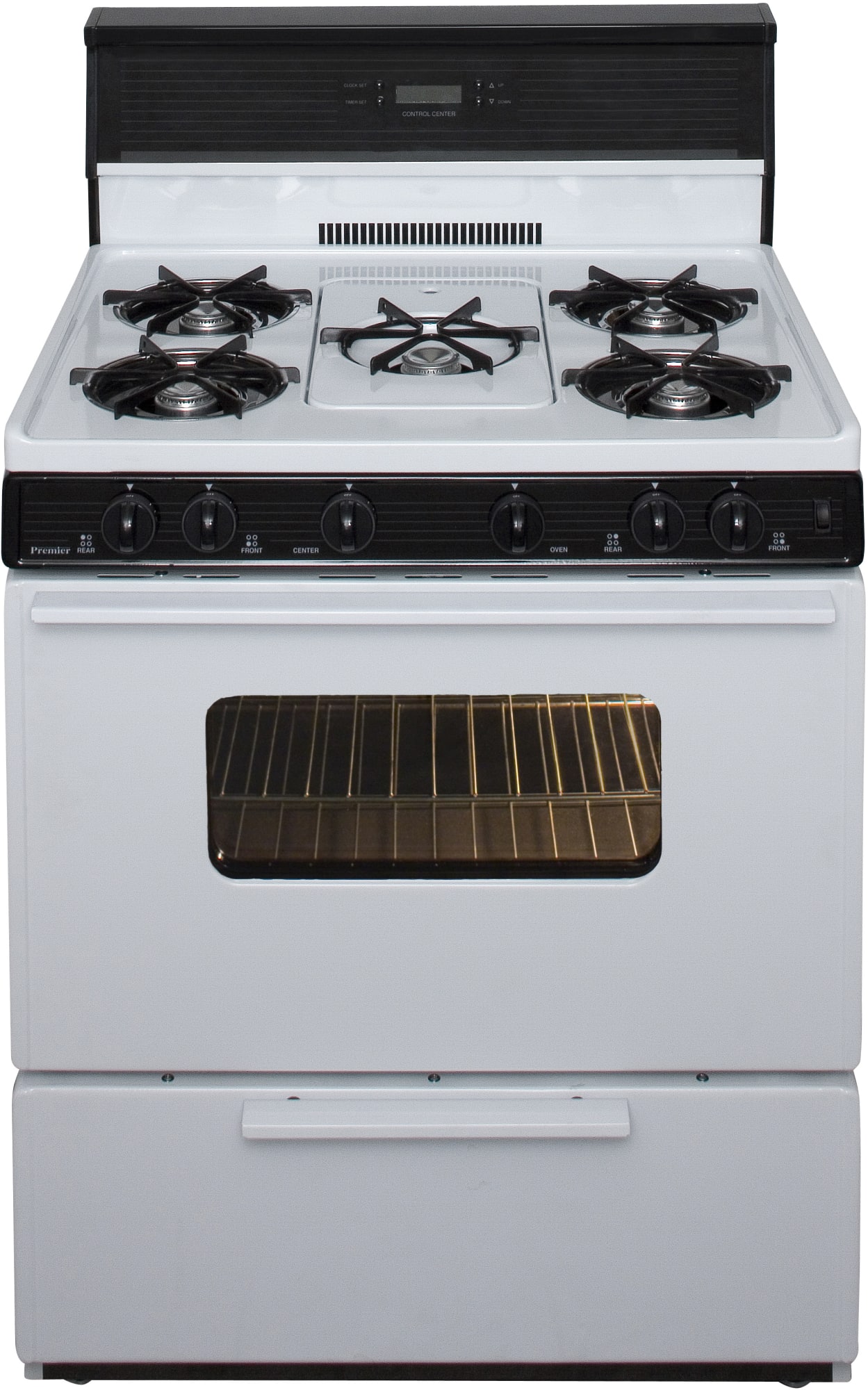 Premier SFK249WP 30 Inch Freestanding Gas Range with 5 Open Burners ...