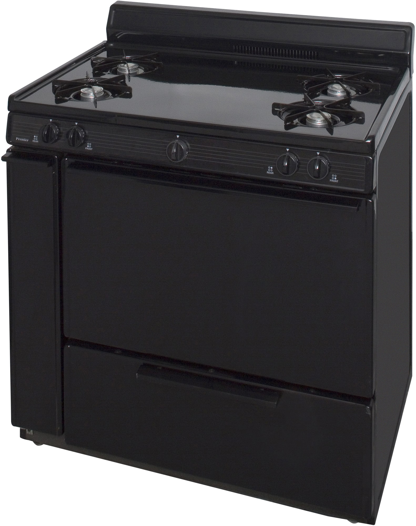 Premier SLK100B 36 Inch Freestanding Gas Range with 4 Open Burners, 3.9 ...