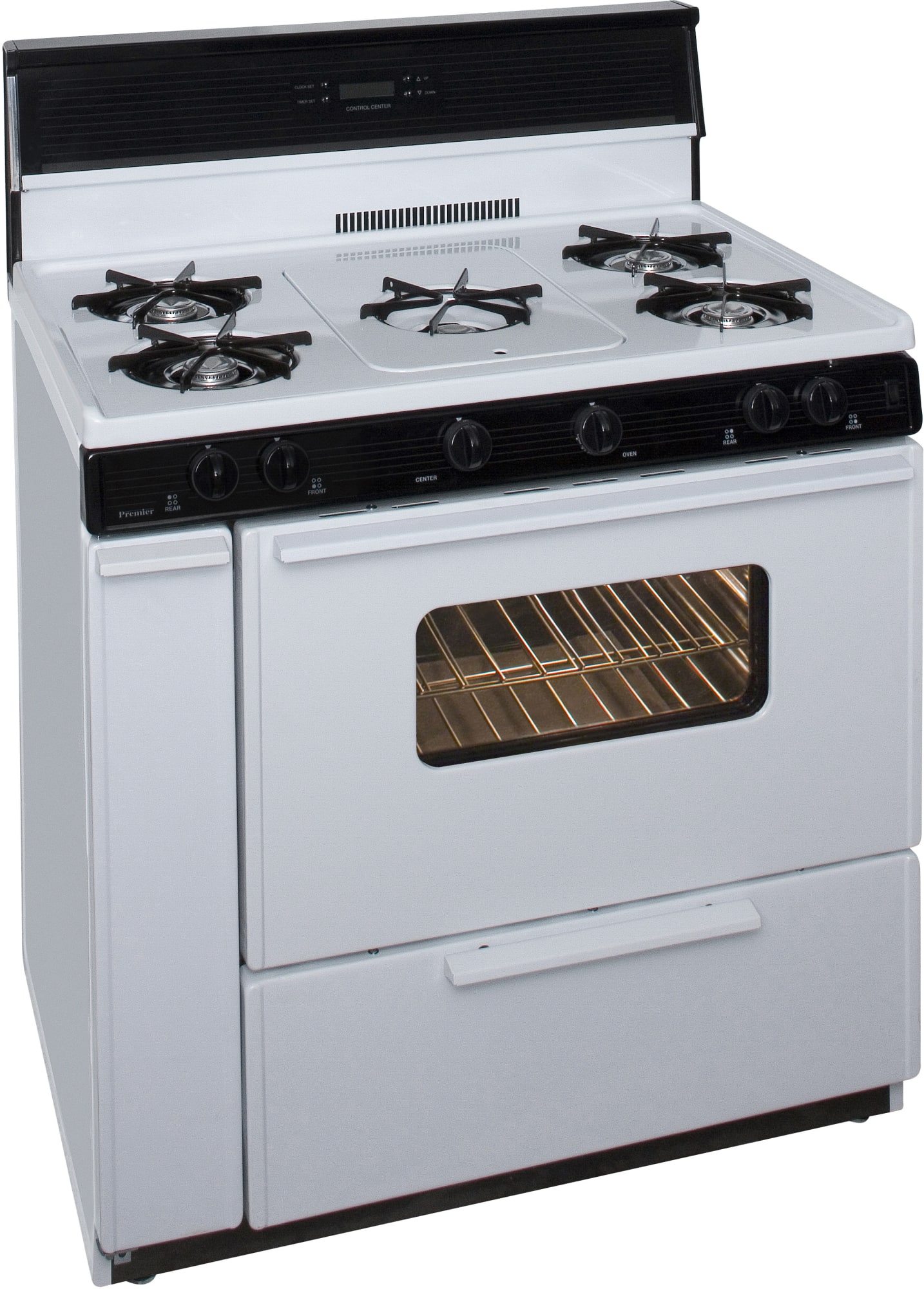 Premier SLK249WP 36 Inch Freestanding Gas Range with 5 Open Burners ...