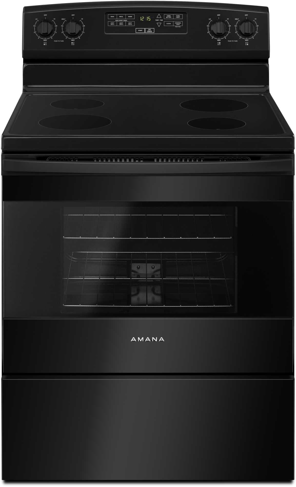 Amana AER6303MFB 30 Inch Electric Range with 4 Radiant Heating Elements ...