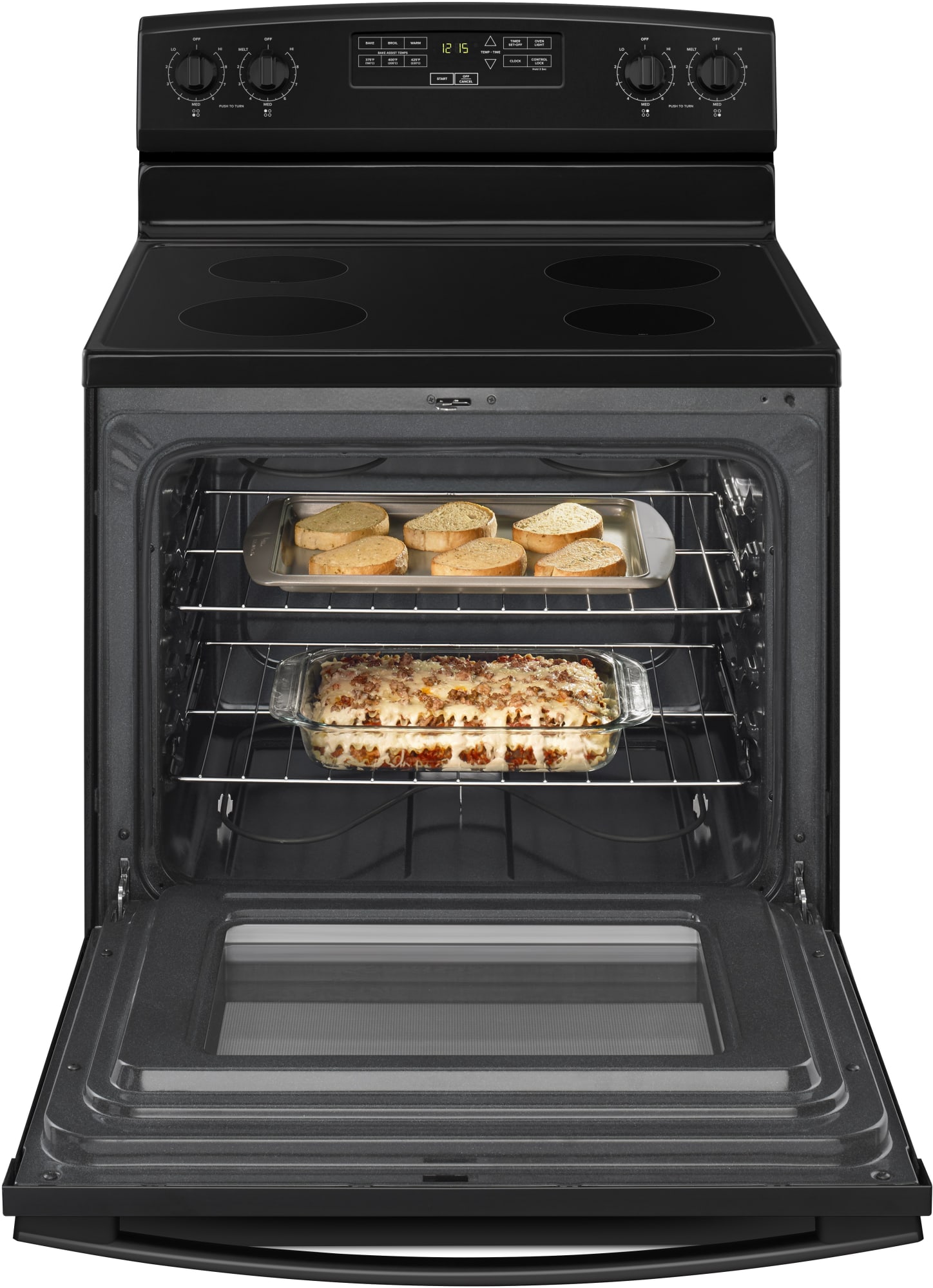 Amana AER6303MFB 30 Inch Electric Range with 4 Radiant Heating Elements ...