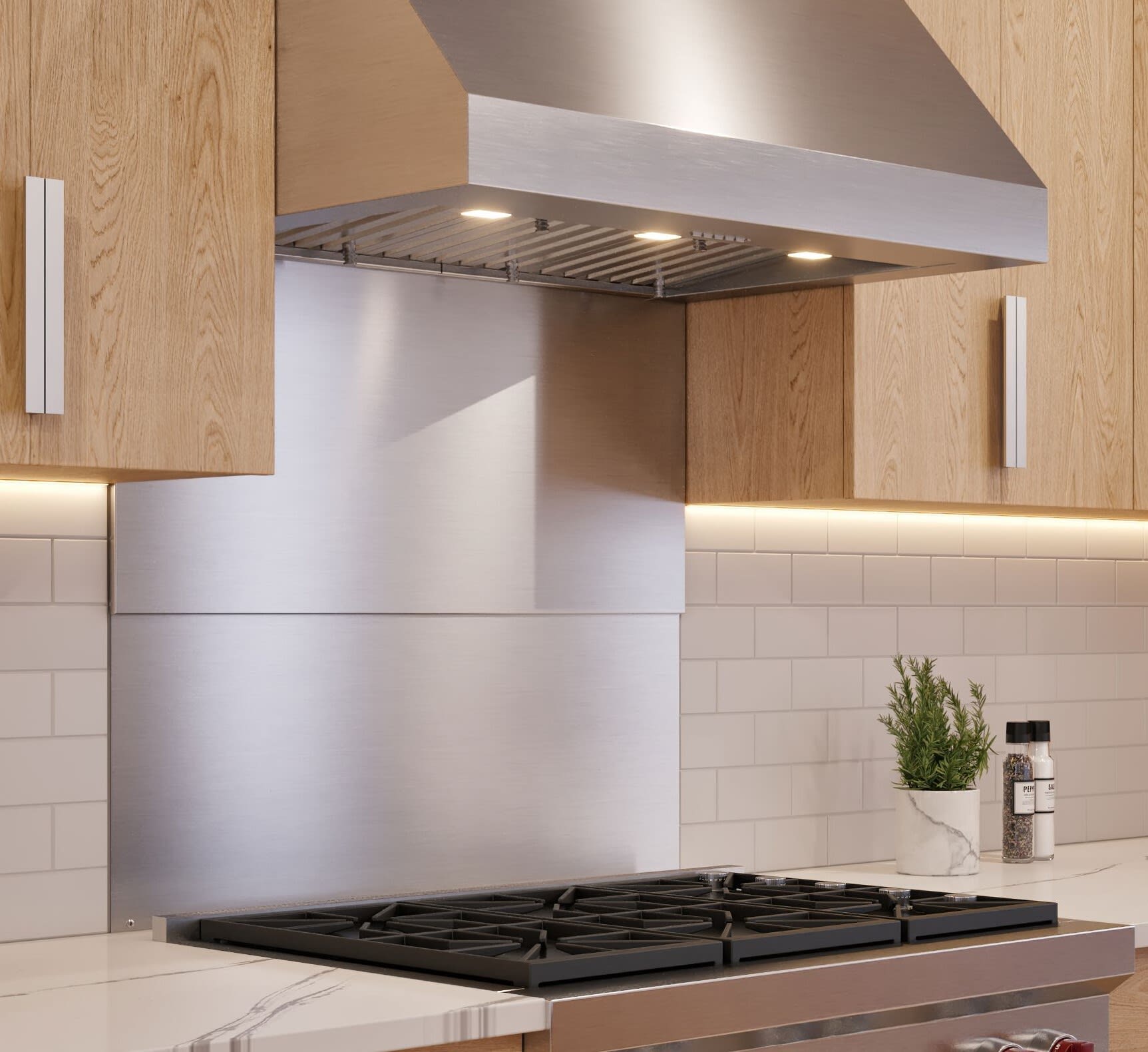 Faber BACK48 48 Inch Stainless Steel Backsplash | Adjustable Height 22 ...