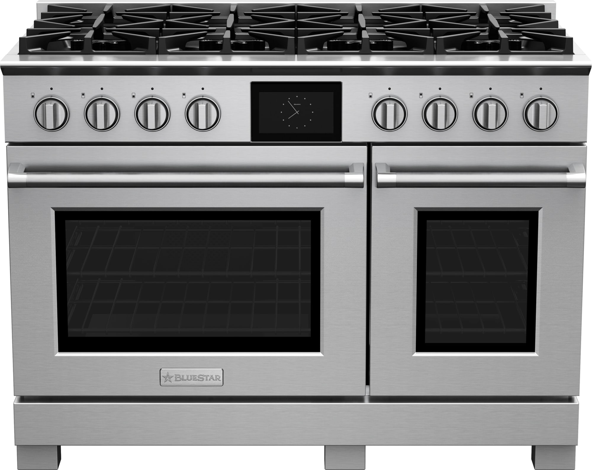 BlueStar BSDF488BLCF 48 Inch Freestanding Professional Dual Fuel Range ...