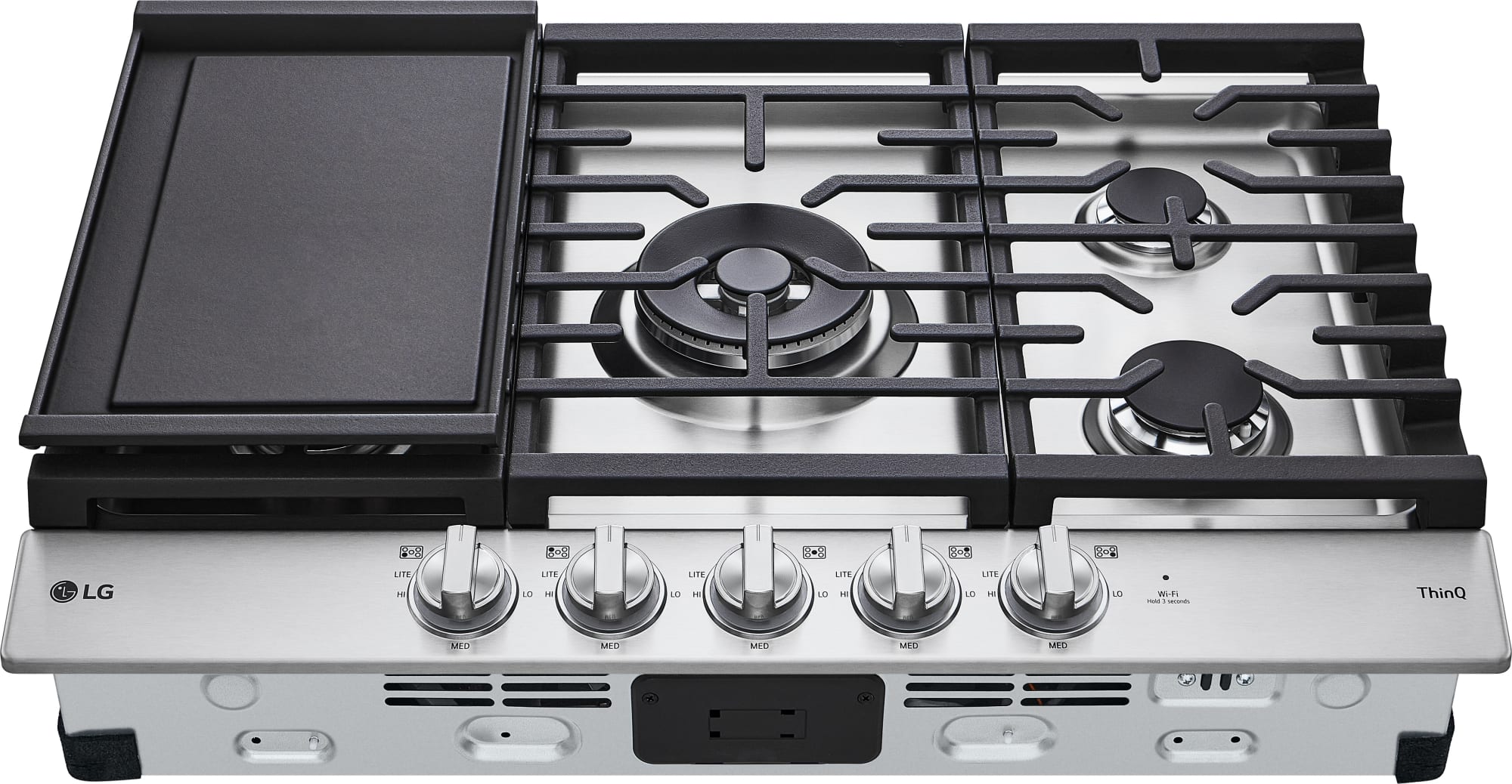 LG CBGJ3027S 30 Inch Gas Smart Cooktop with 5 Sealed Burners, 22K ...