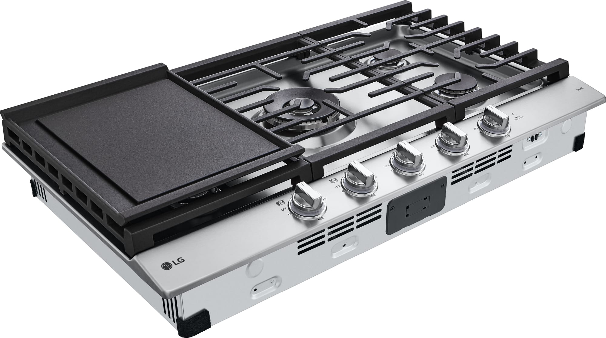 LG CBGJ3627S 36 Inch Gas Smart Cooktop with 5 Sealed Burners, 22K ...