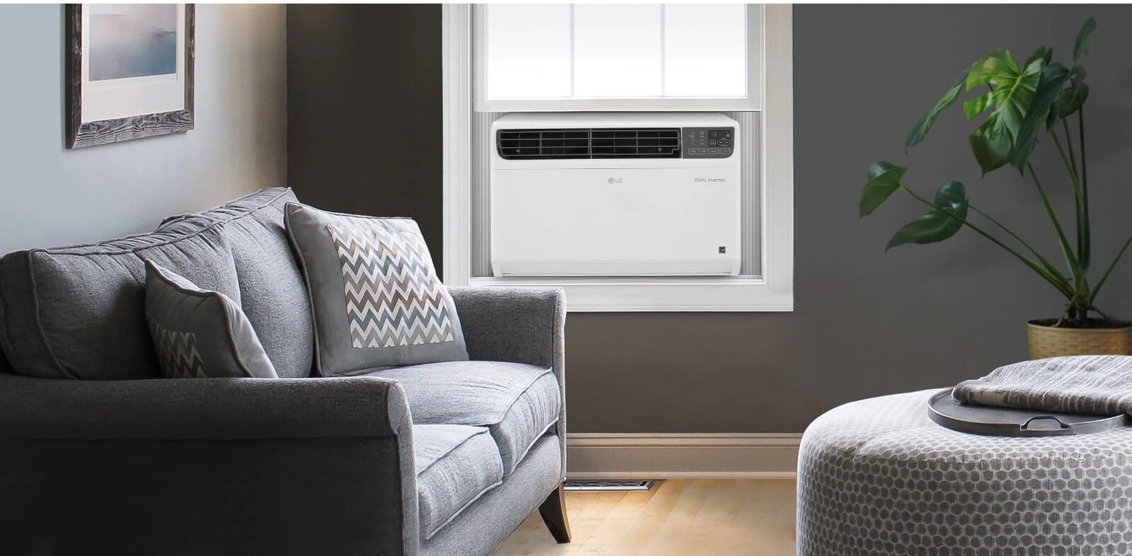 LG LW1522IVSM 14,000 BTU Window Smart Air Conditioner with Dual Inverter Technology, Lo-Decibel ...