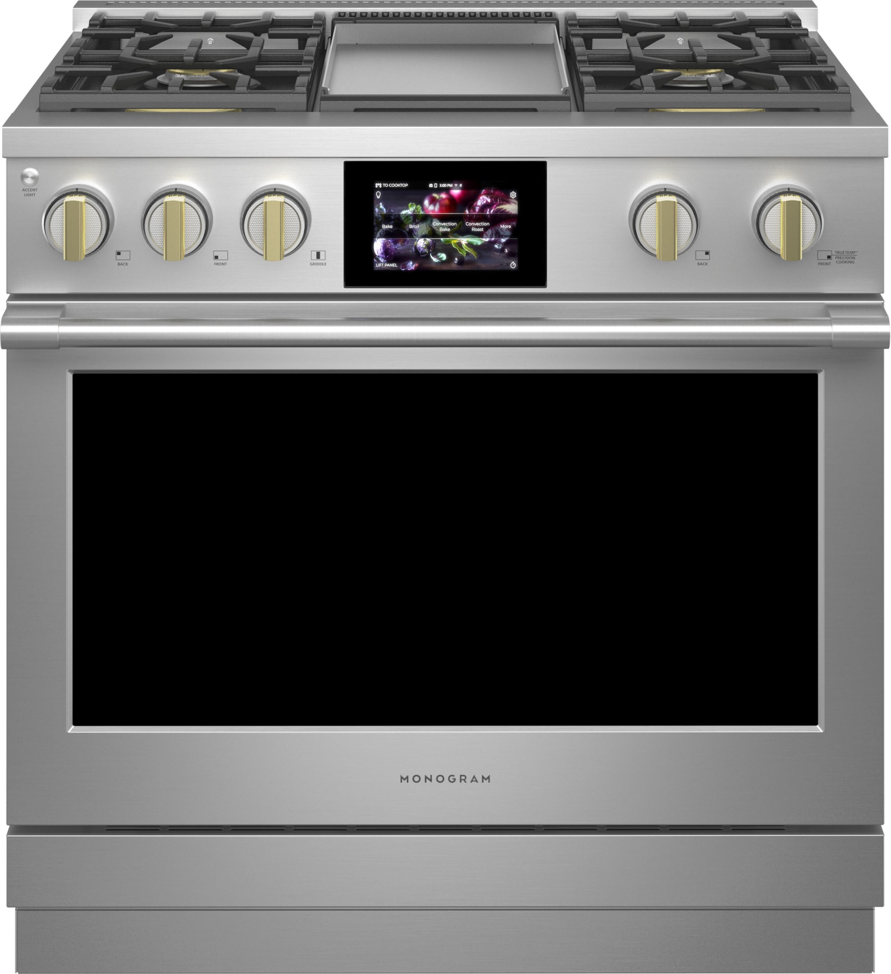 Monogram ZDP364NDTSS 36 Inch Freestanding Professional Dual Fuel Smart ...