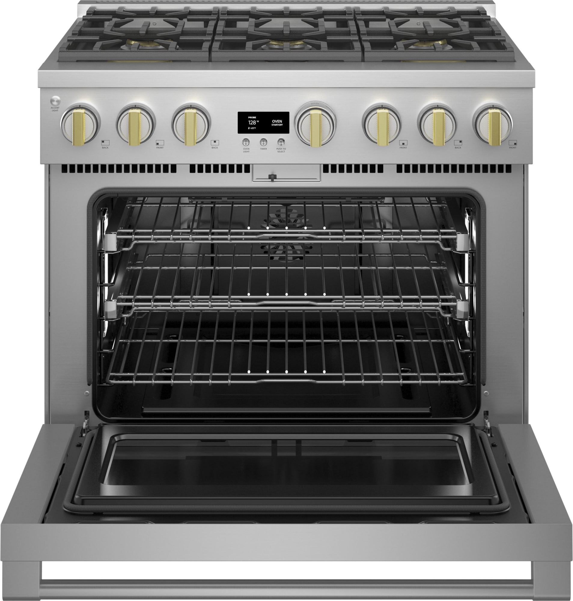 Monogram ZGP366NTSS 36 Inch Freestanding Professional Gas Smart Range ...