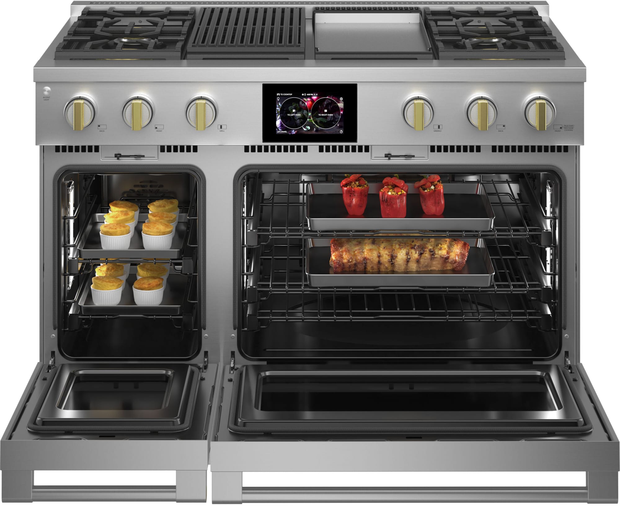 Monogram ZDP484NGTSS 48 Inch Freestanding Professional Dual Fuel Smart ...