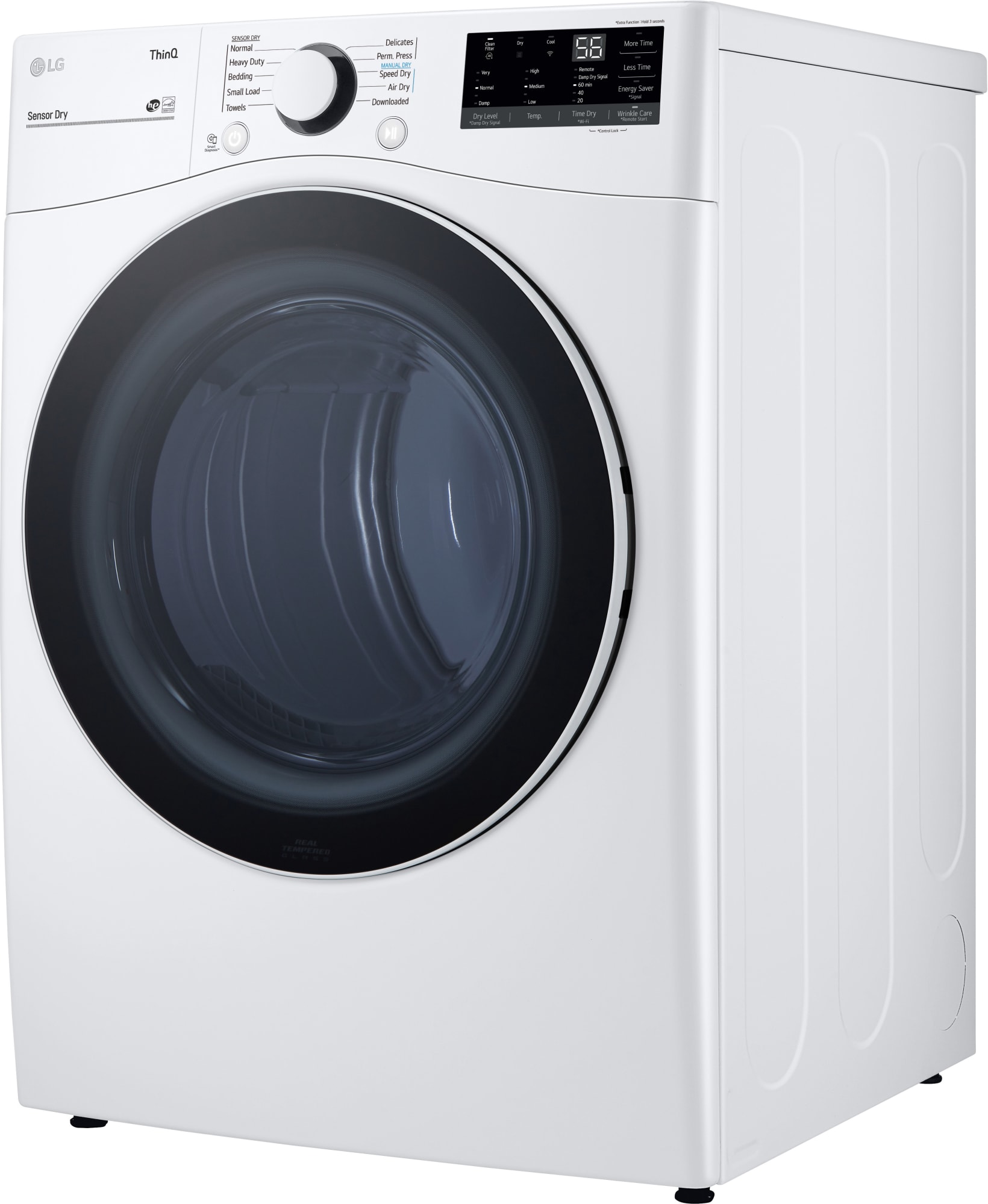 LG DLE3600W 27 Inch Electric Smart Dryer with 7.4 Cu. Ft. Capacity ...