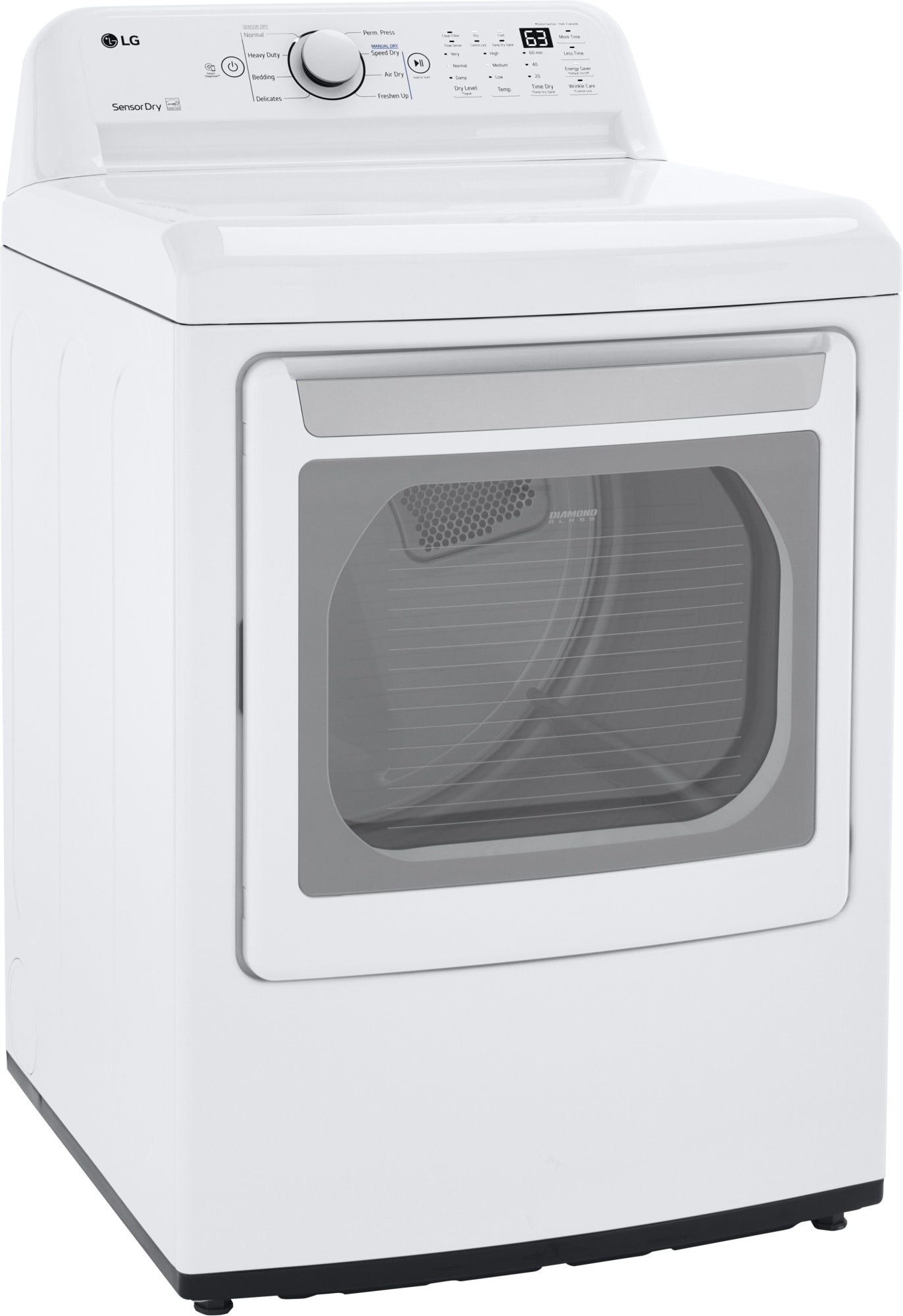 LG DLE7150W 27 Inch Electric Dryer with 7.3 Cu. Ft. Capacity, 8 Dryer ...