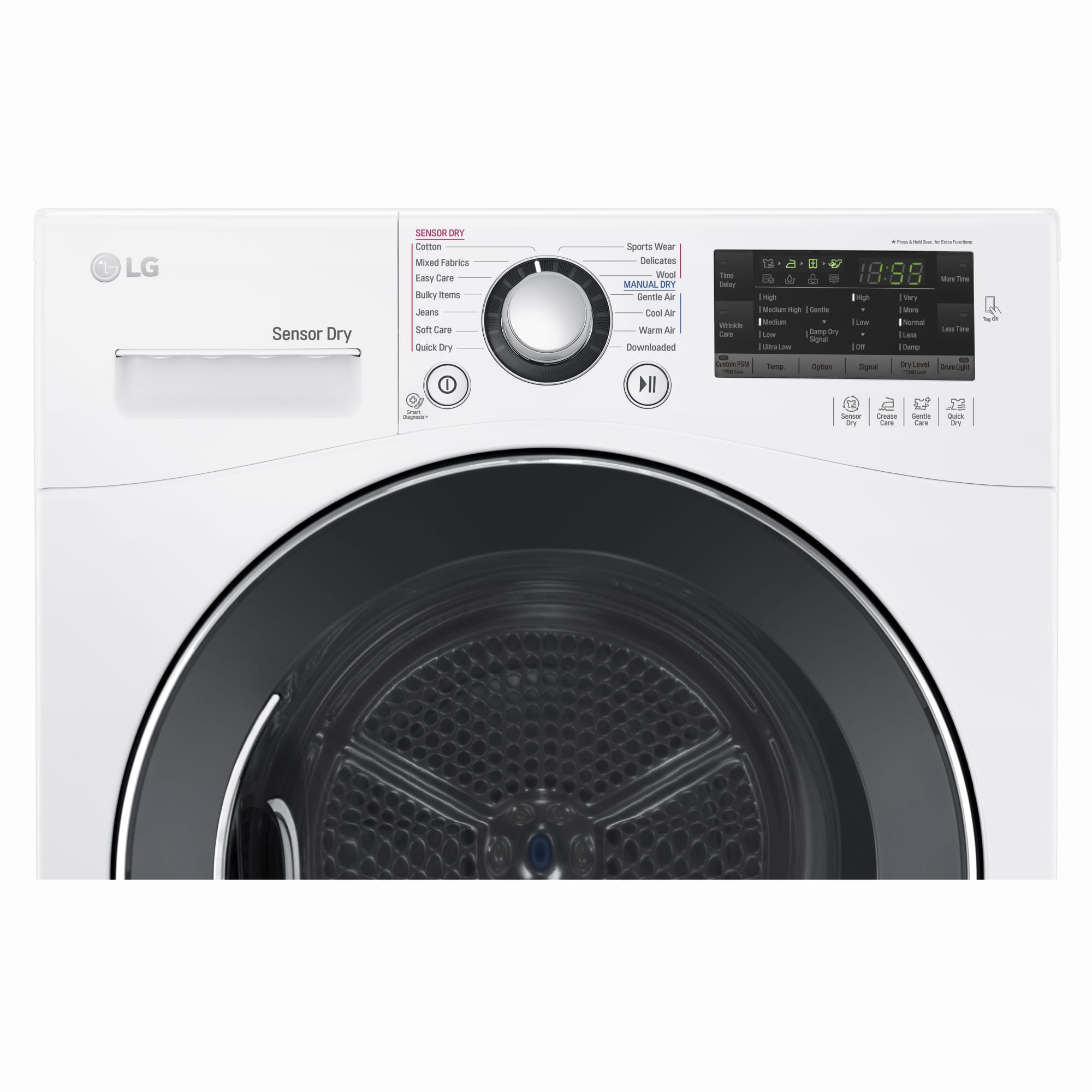 LG DLEC888W 24 Inch Electric Smart Dryer with 4.2 Cu. Ft. Capacity ...