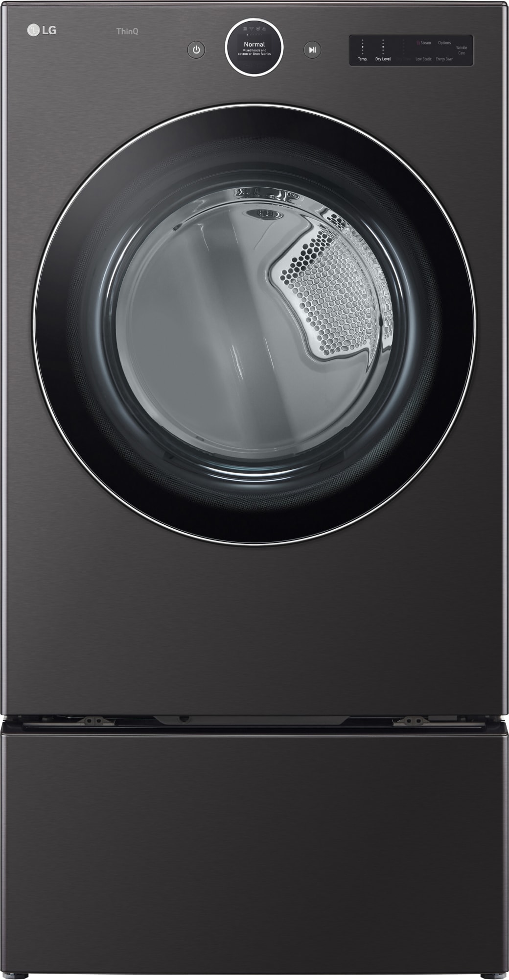 LG DLEX6700B 27 Inch Smart Electric Dryer with 7.4 Cu. Ft. Capacity, 23 ...