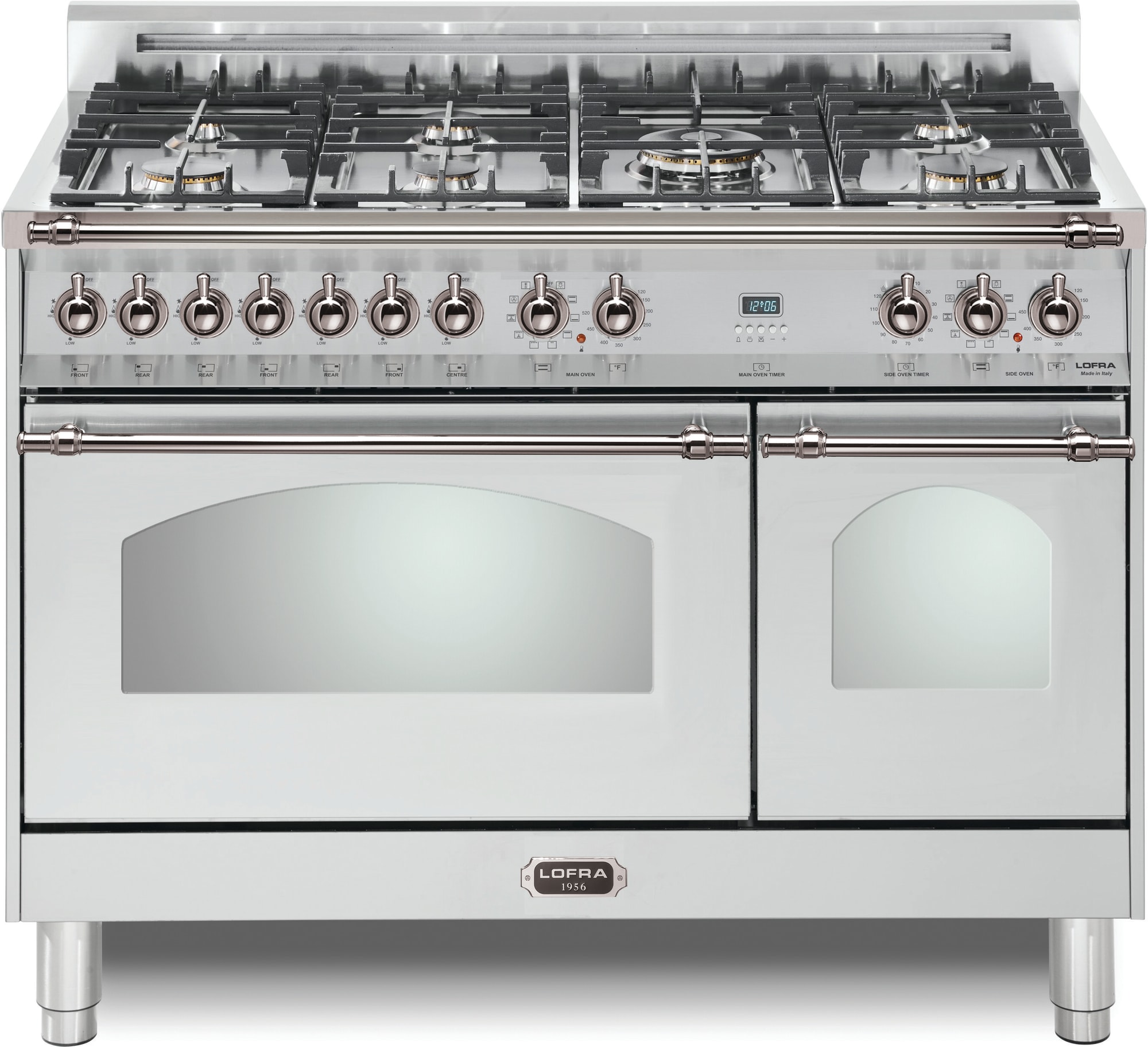 LOFRA RXCD48MMG700 48 Inch Freestanding Dual Fuel Range with 7 Brass ...