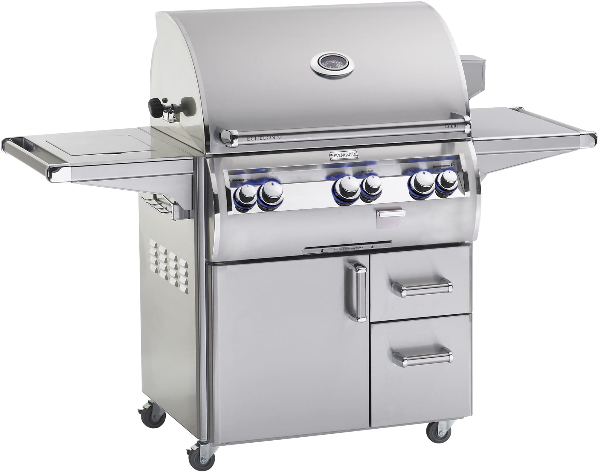 Fire Magic E660S4LAP62W 68 Inch Freestanding Analog Gas Grill with 660 ...