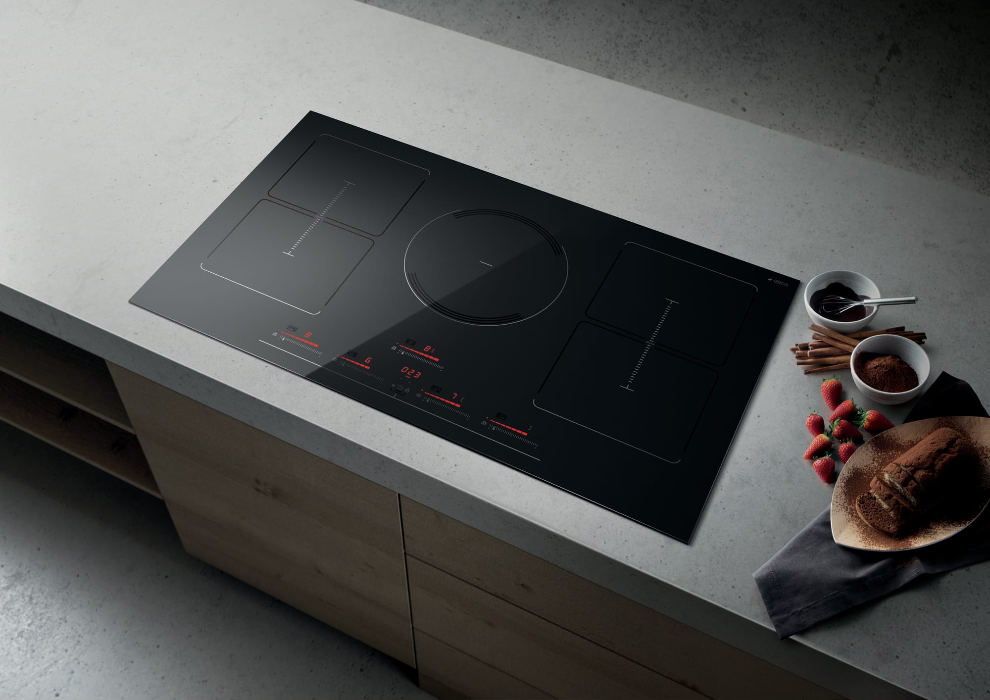 Elica EGL536BL 36 Inch Induction Cooktop with Stream Technology ...
