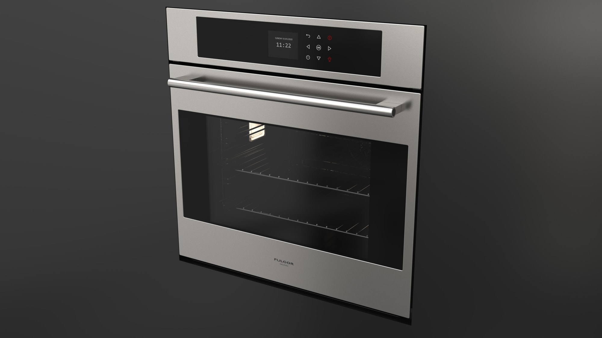 Fulgor Milano F7SM24S1 24 Inch Single Convection Electric Wall Oven ...
