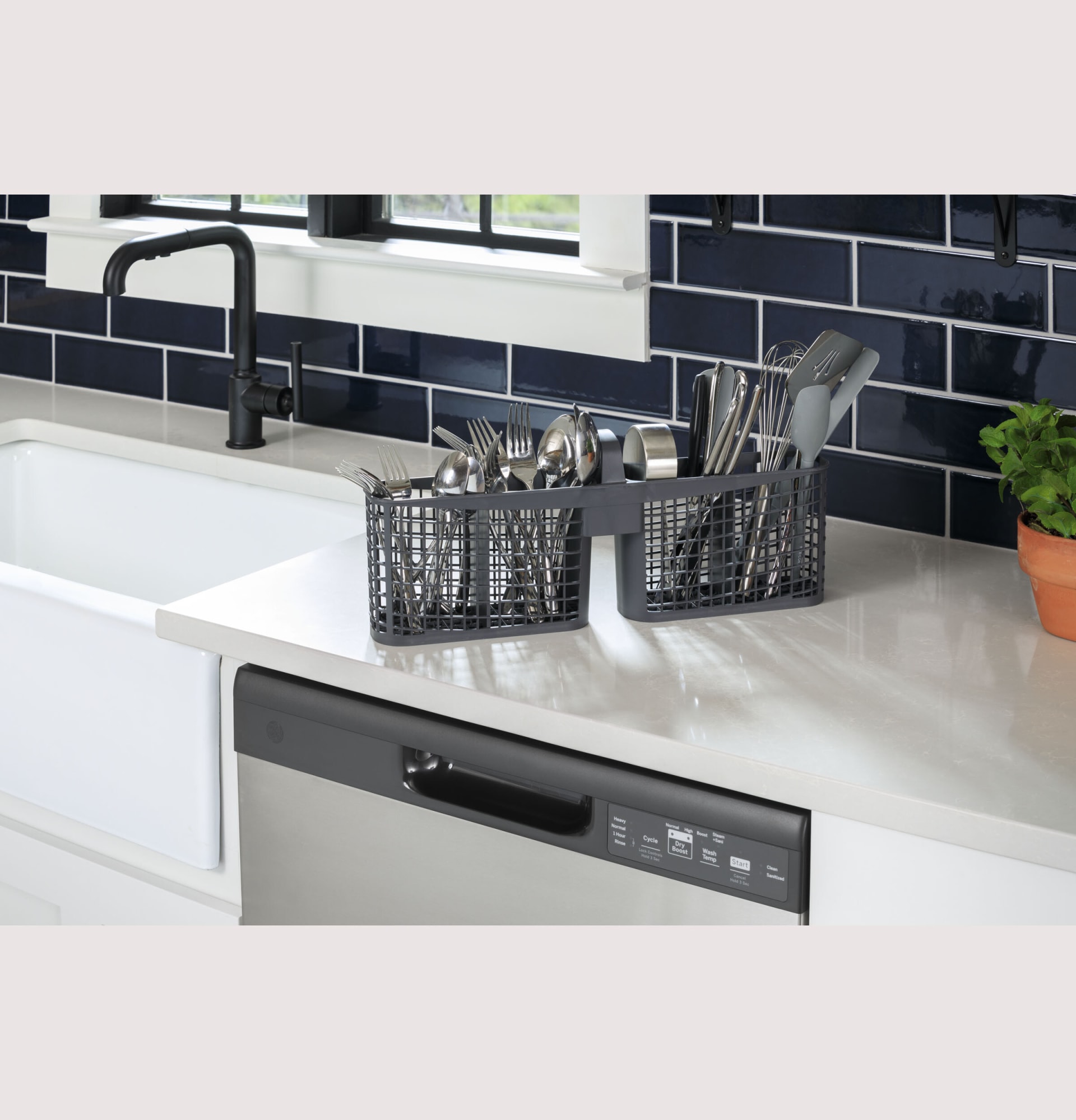 GE GDF511PSRSS 24 Inch Full Console Dishwasher with 12 Place Setting ...