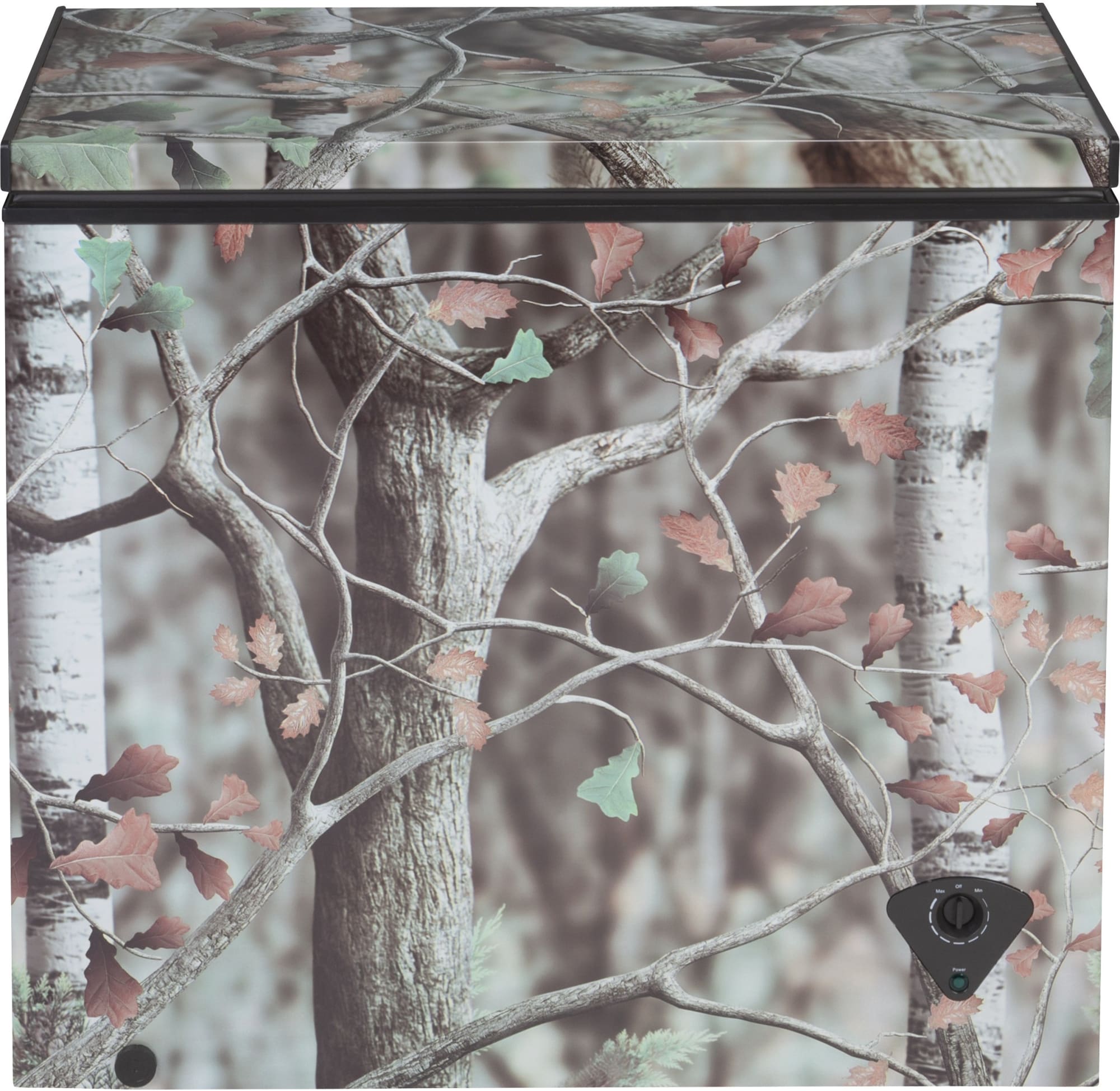 GE FCM7CKCD 38 Inch Camouflage Chest Freezer with 7 cu. ft. Capacity, 2 ...