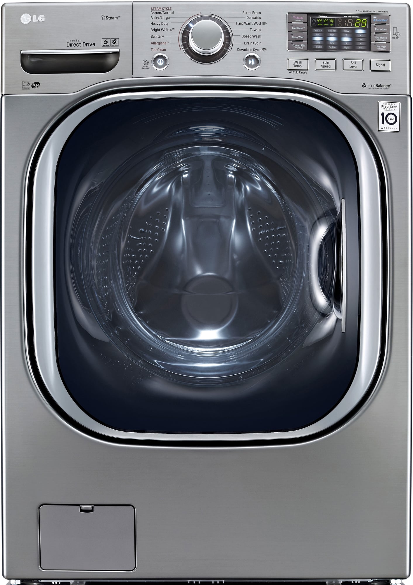LG WM4270HVA 27 Inch 4.5 cu. ft. Front Load Washer with 14 Wash Cycles ...